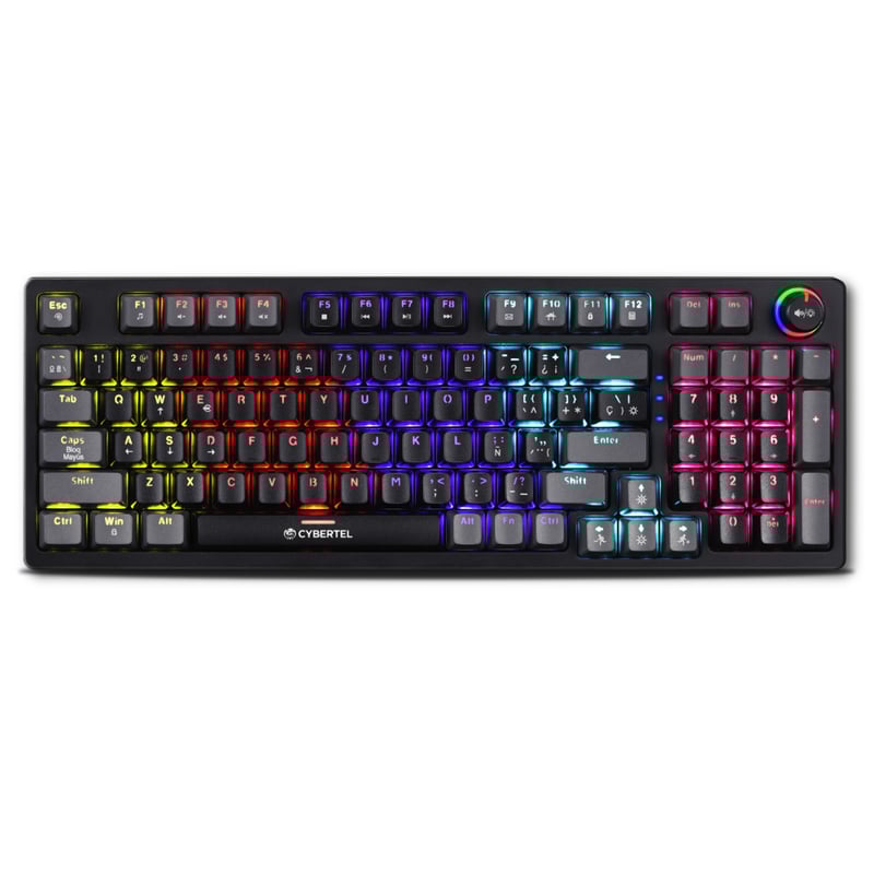 TECLADO MECANICO GAMER 96KEYS USB CYBERTEL STRIKER CYB K1005 RAINBOW CYBERTEL | falabella.com