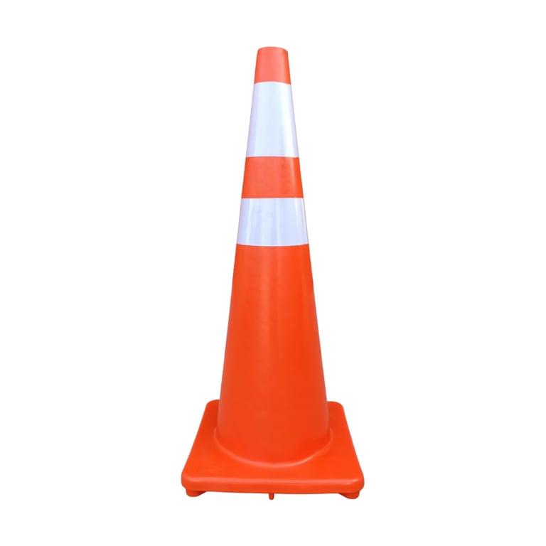 Cono de tránsito 90cm naranja QRubber QRUBBER | falabella.com