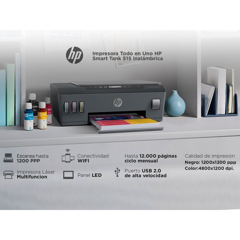 Impresora Multifuncional HP Smart Tank 515 HP | falabella.com