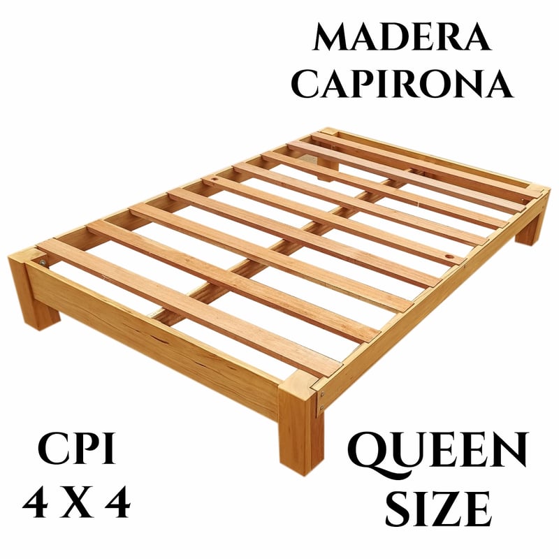 TARIMA QUEEN SIZE MADERA CAPIRONA PARA COLCHON ROSEN MODELO CPI 4X4 ...