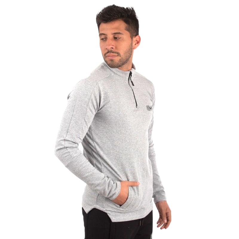 Polera Deportiva Slim Fit Color Gris para Hombre M MUSCLE MUSEUM | falabella.com