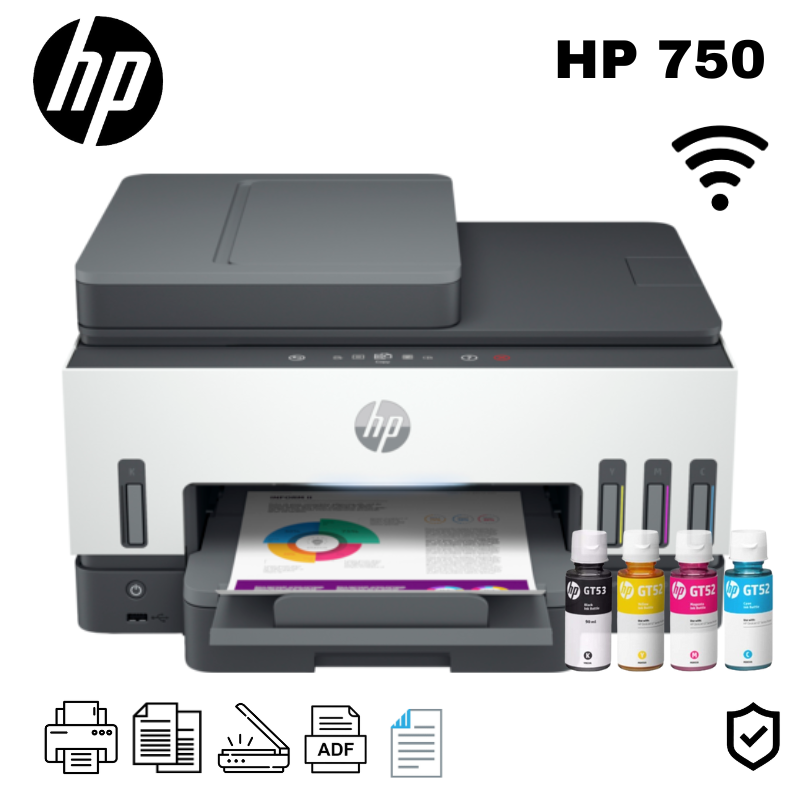 Impresora Multifuncional HP Smart Tank 750 Wifi Duplex ADF HP ...