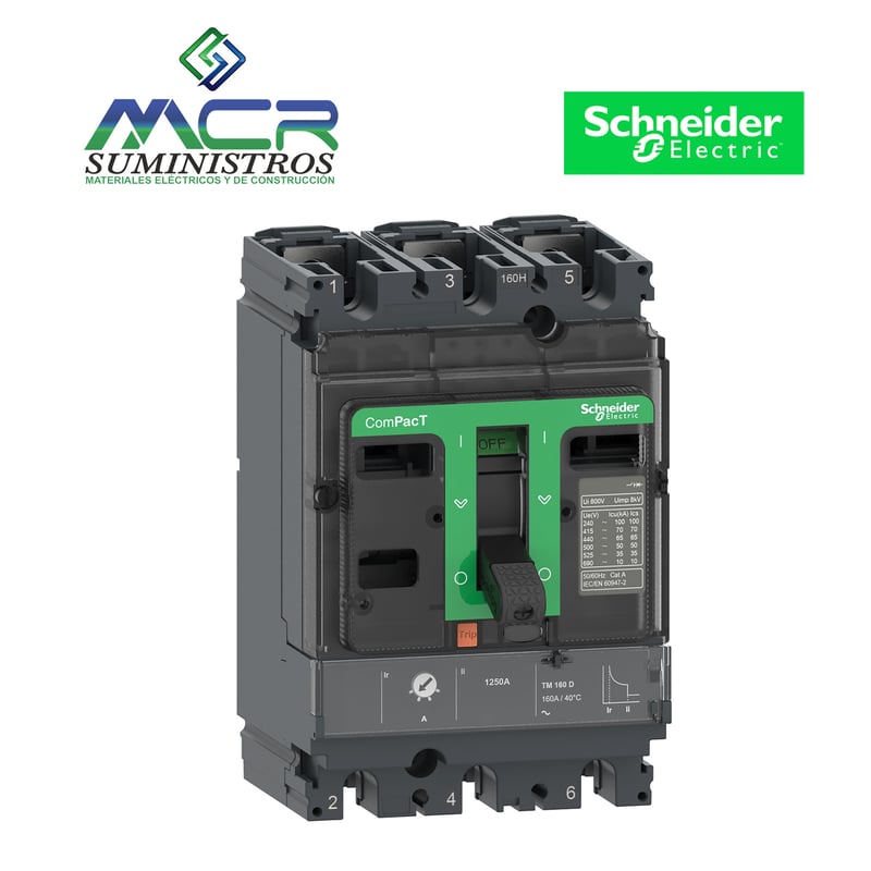 INTERRUPTOR COMPACT NSX TRIFASICO 28-40 AMPERIOS 85KA 220V Schneider ...