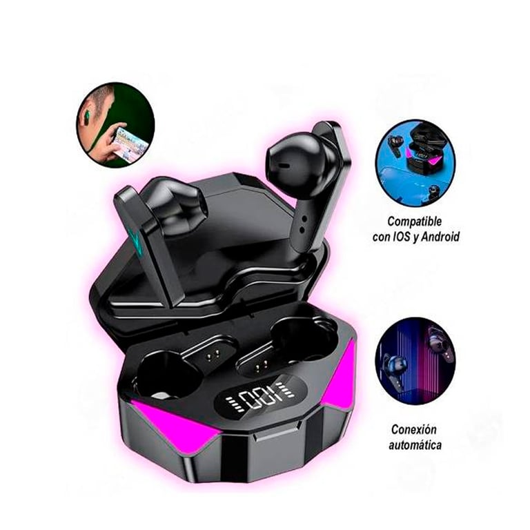 Audífonos Gamer Cobra Bluetooth Con Luces Led y Control Tactil ...