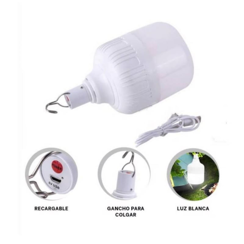 FOCO LED HIGH POWER RECARABLE 50W LUZ DIA HOME LIGHT HOME LIGHT ...