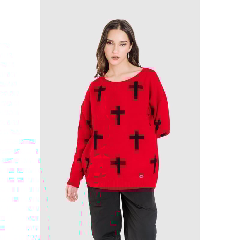 Chompa Oversize Doom - Rojo NOW | falabella.com