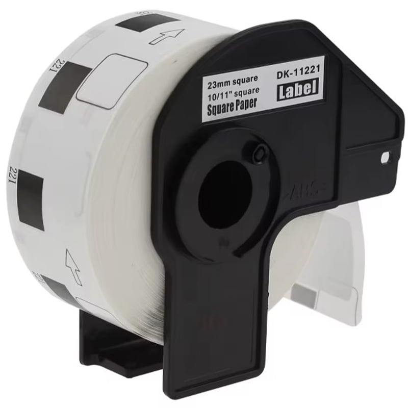 CINTA DK1221 1000 ETIQUETAS PRECORTADAS 23MM X 23MM PARA QL GENERICO ...