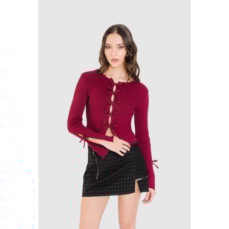 Chompa Crop Coquet - Vino NOW | falabella.com