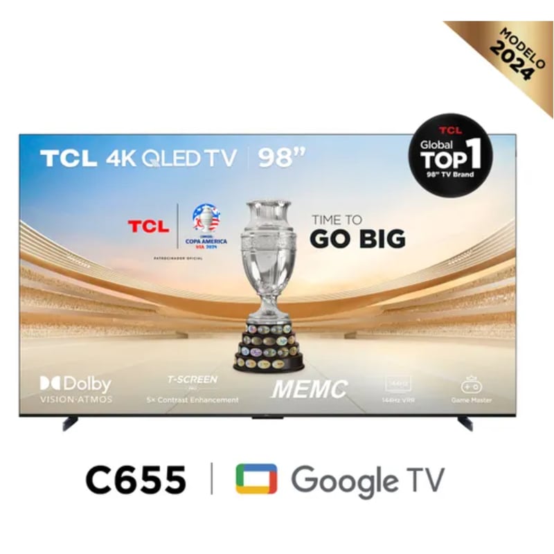 Televisor TCL 98 98C655 QLED Google TV 4K Ultra HD TCL | falabella.com