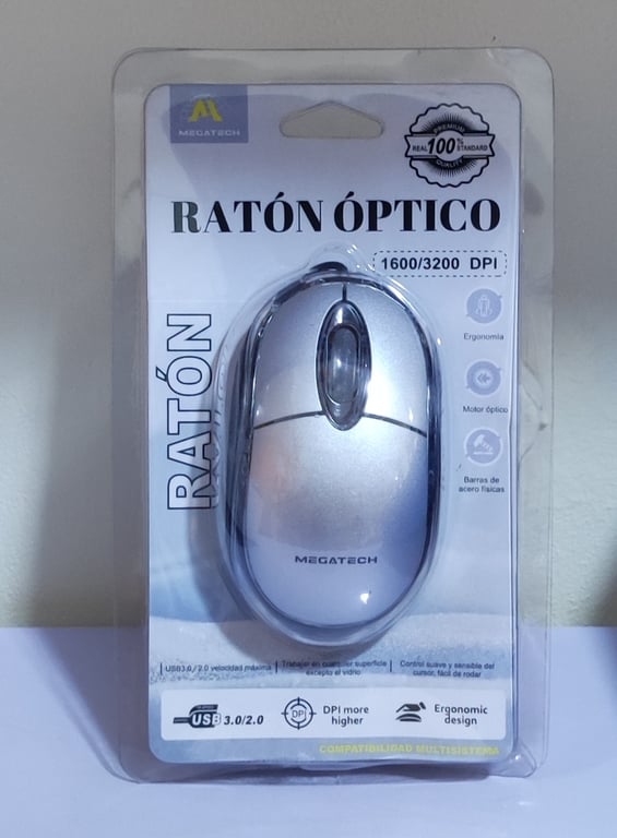 Mouse Óptico plateado cable USB GENERICO | falabella.com