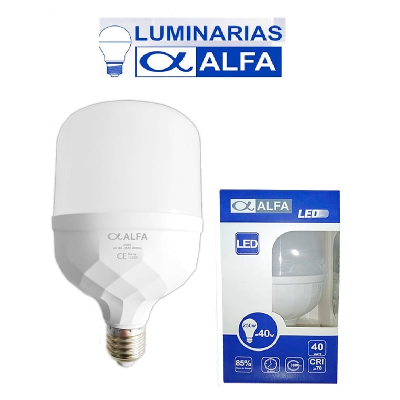 FOCO LED 40W E27 LUZ BLANCA MODELO DIAMANTADO - MARCA ALFA ALFA ...