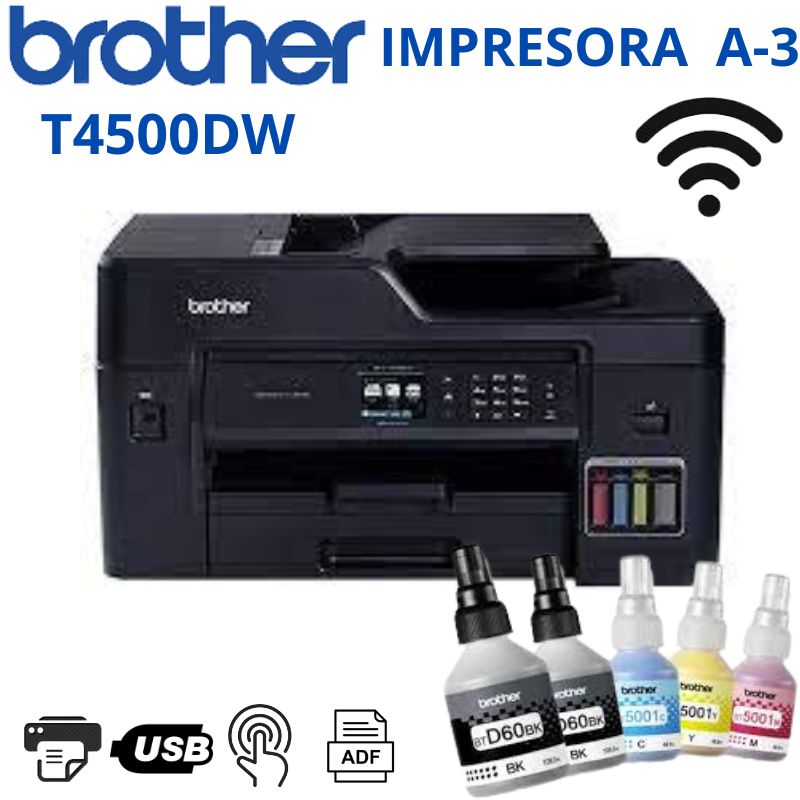 Impresora Brother t4500dw Sistema Continuo WIFI Multifuncional BROTHER ...