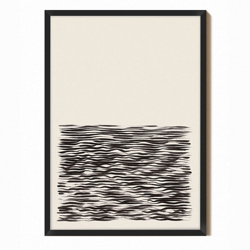 Cuadro Alop con Marco Negro El Mar 90x70 ALOP | falabella.com