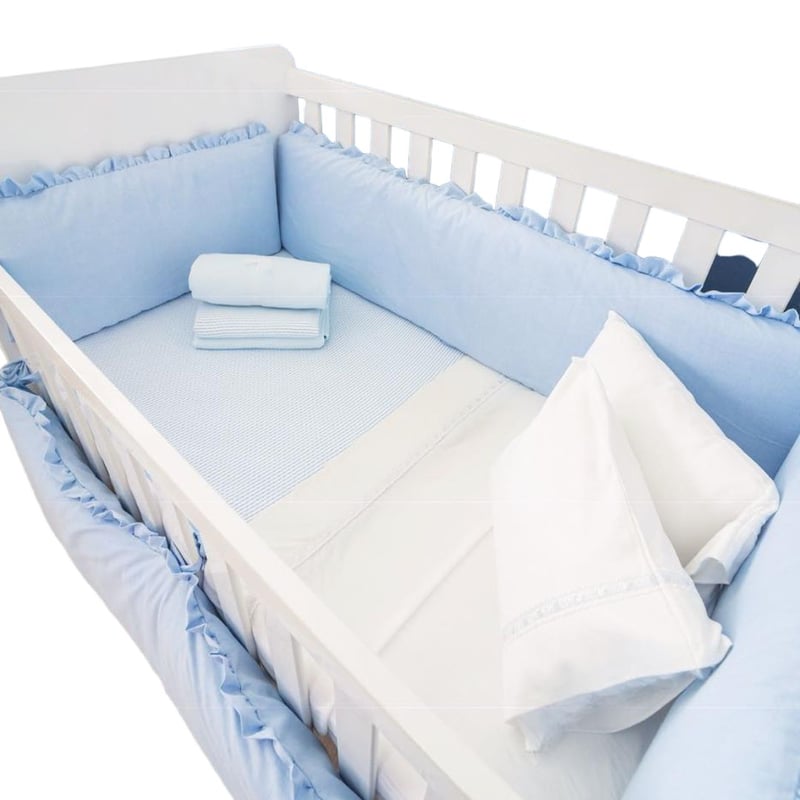 Protectores Laterales Parachoque de Cuna Diseño Celeste Bebe GENERICO ...