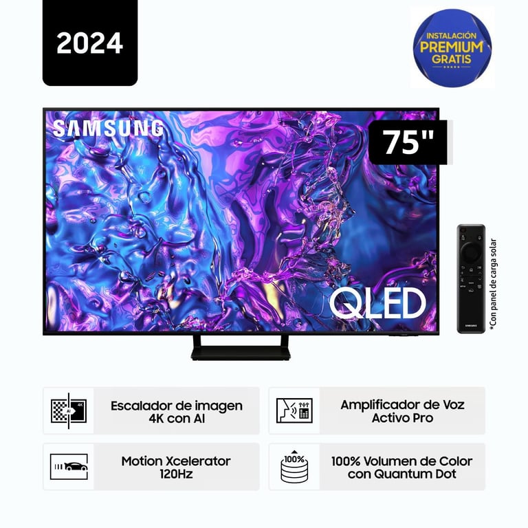 Televisor Samsung QLED 75" Tizen OS Smart Tv 4K 75Q70D - Nuevo 2024 ...