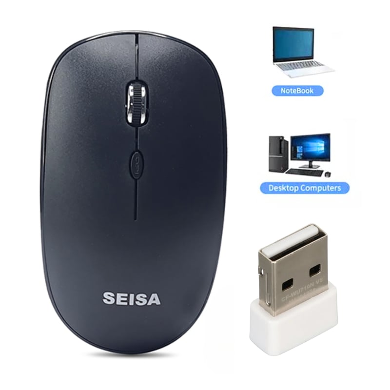 Mouse inalámbrico recargable Seisa bluetooth color Negro RF-M08 SEISA ...