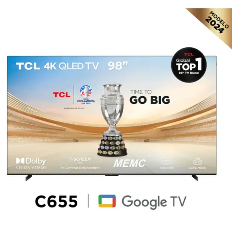 Televisor TCL 98 98C655 QLED Google TV 4K Ultra HD TCL | falabella.com