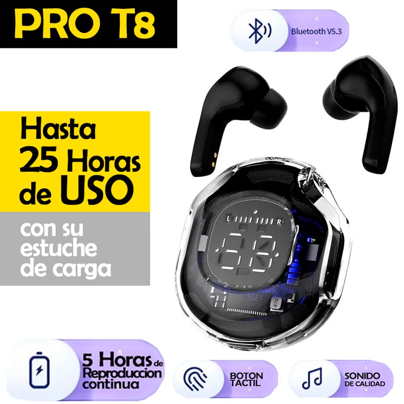 Audifonos PRO T8 NEGRO, bluetooth Inalambrico GENERICO | falabella.com