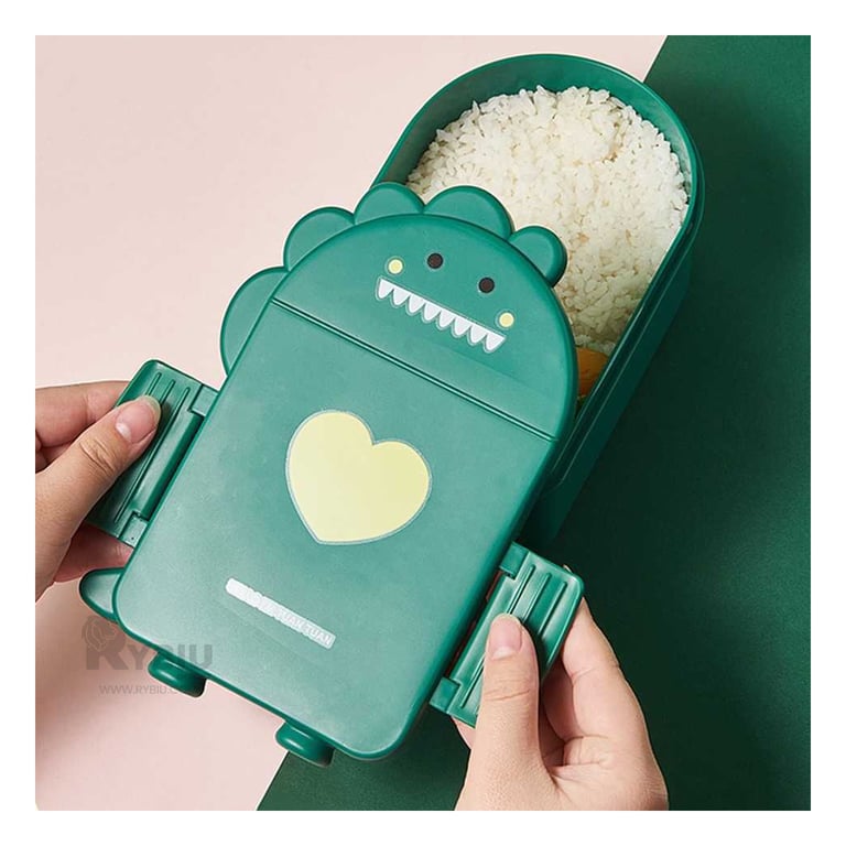 Taper Practico de Dino con Cubiertos en Tono Verde GENERICO | falabella.com