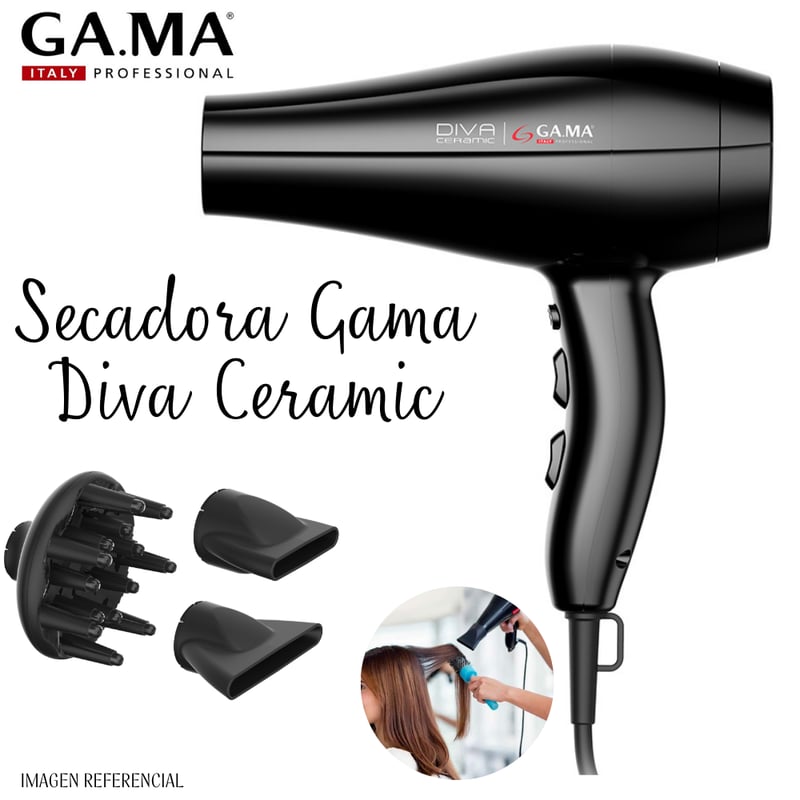 Secadora de Cabello Profesional Gama Diva Ceramic 2300 watts GAMA ...