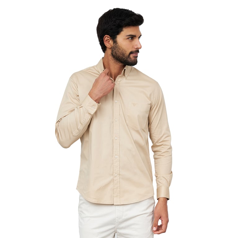 Camisa Color Entero Modern Fit Manga Larga Hombre Isague ISAGUE ...