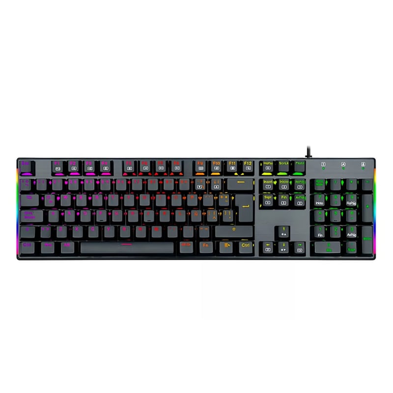 Teclado Mecanico RGB con luces Led SEISA gamer DN-K104 SEISA ...