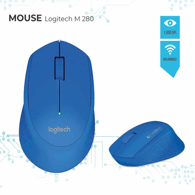 MOUSE LOGITECH M280 - BLUE LOGITECH | falabella.com