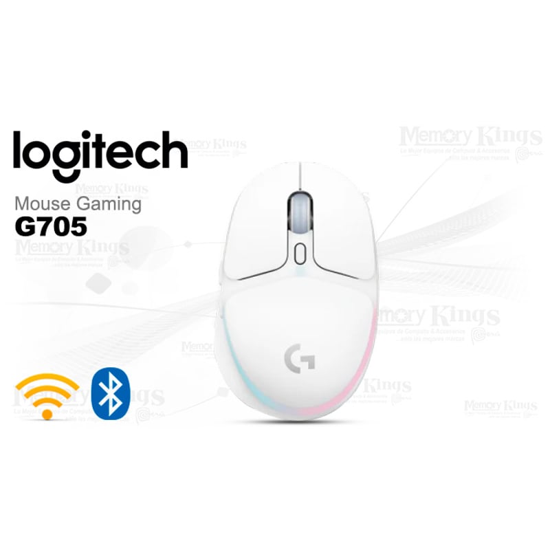 MOUSE Gaming LOGITECH G705 AURORA COLLECTION RGB WHITE Bluetooth&Wire ...
