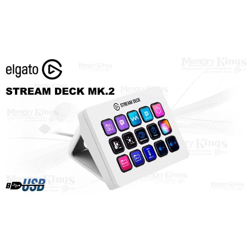 STREAM DECK MK2 ELGATO WHITE 15 Teclas LCD ELGATO | falabella.com