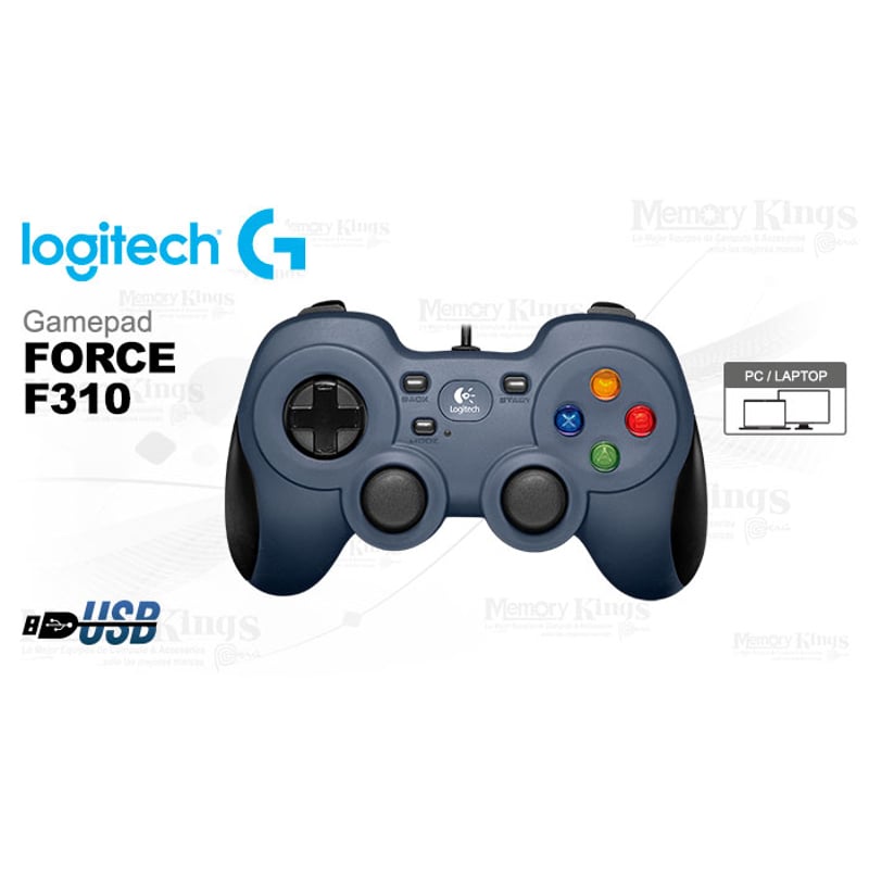 GAMEPAD LOGITECH F310 Diseo ergonmico LOGITECH | falabella.com