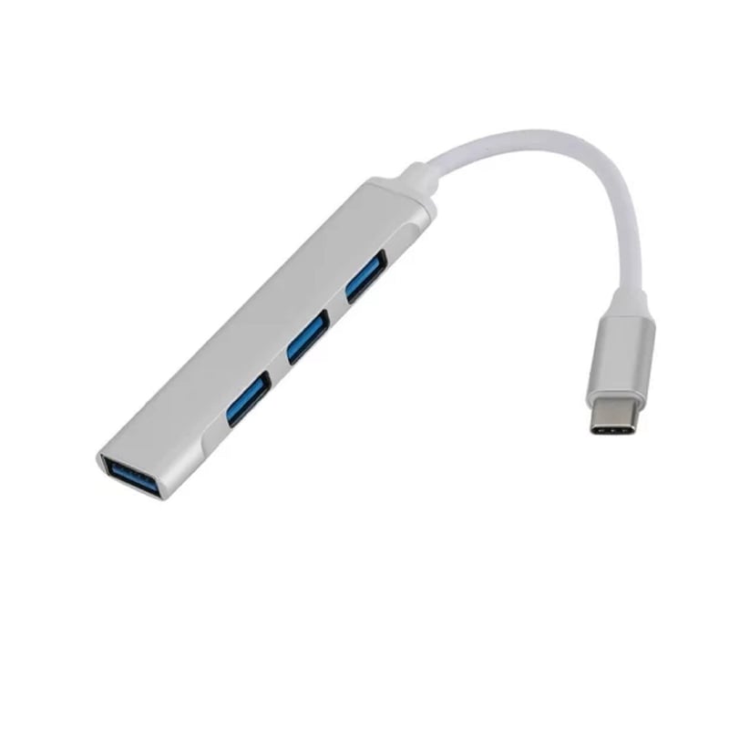 Adaptador Hub Metalico USB Tipo C a 4 Puertos USB 3.0 GENERICO | falabella.com
