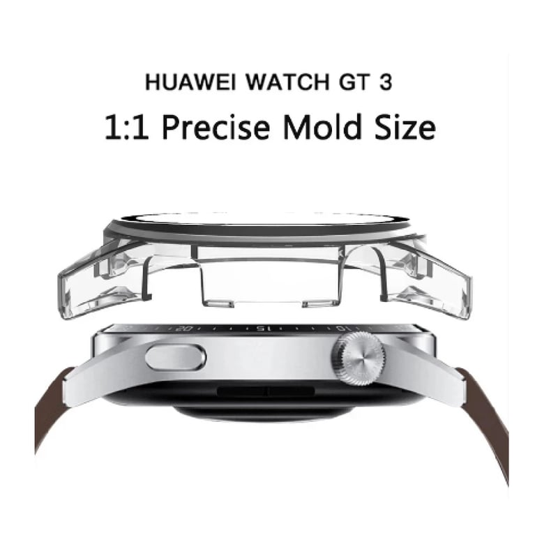 CASE FUNDA PARA SMARTWATCH HUAWEI GT4 46MM PLATEADO GENERICO ...