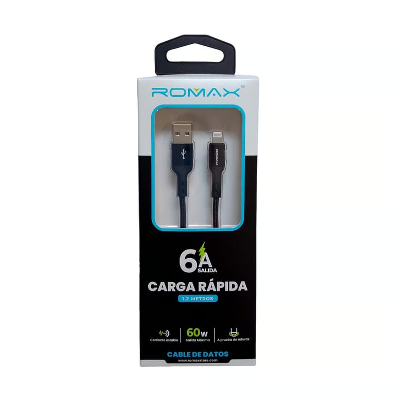 Cable Cargador tipo USB a Iphone 6A Carga rápida 1.2 M GENERICO | falabella.com