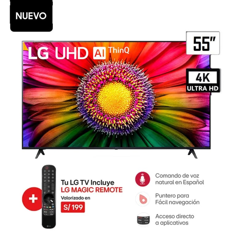 Televisor LG 55 Smart TV 4K UHD Frameless 55UR7300 Magic LG | falabella.com