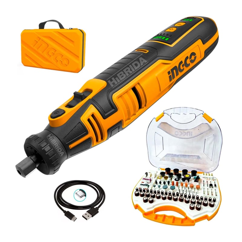 GRINDER 8V INCGO MINITORNO 67PZS USB INALÁMBRICO MÁS 250 ACCESORIOS ...