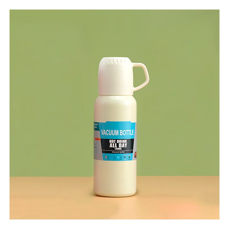 Termo Duradero al Calor Incluye 3 Tazas en Color Crema GENERICO ...