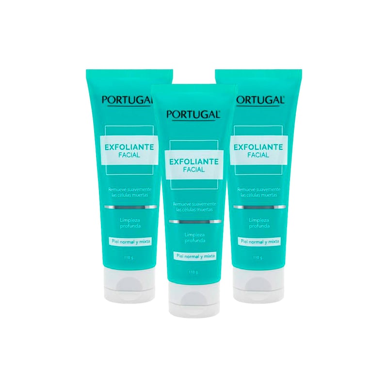 Exfoliante facial para piel normal y mixta - Portugal 110g 3 unidades ...