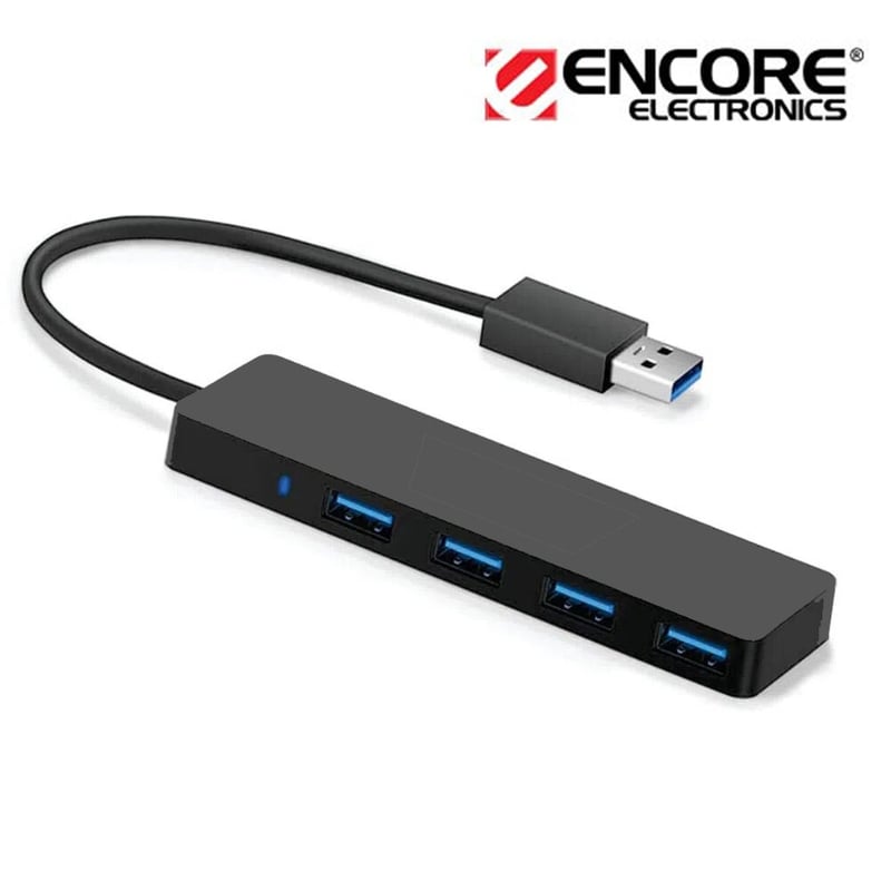 Extensión HUB de 4 Puertos USB 3.0 Negro ENCORE ELECTRONICS | falabella.com