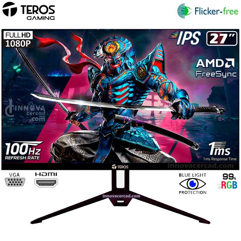 Monitor Teros TE-2712S 27 FHD 1920 x1080 IPS 100HZ 1MS FreeSync TEROS ...