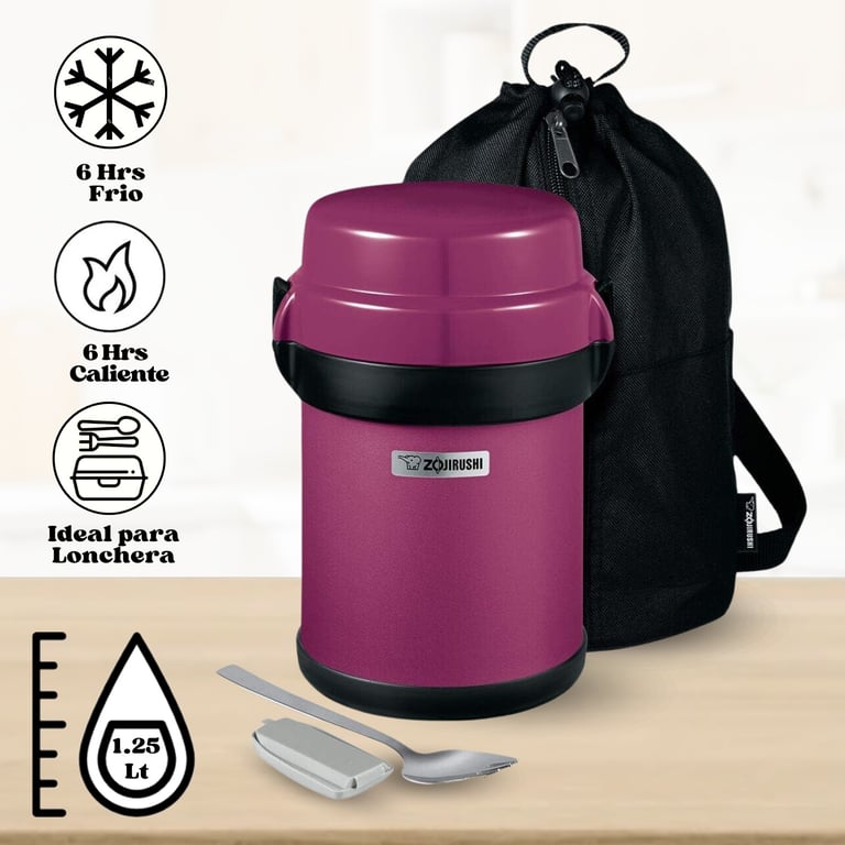 Termo De Comida Acero Inoxidable 4 Divisiones Rosado ZOJIRUSHI ...