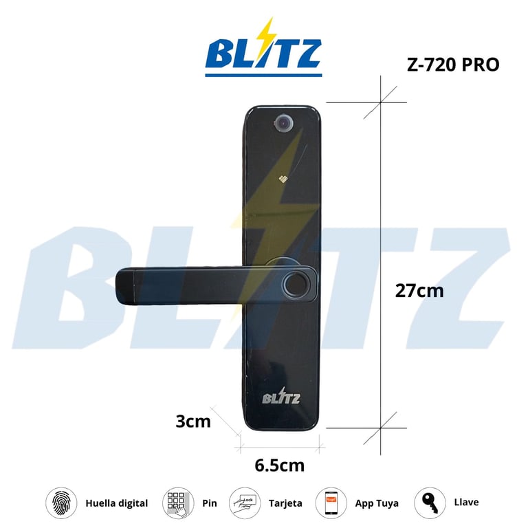 Cerradura Inteligente Wifi Cámara Z720 Pro BLITZ | falabella.com
