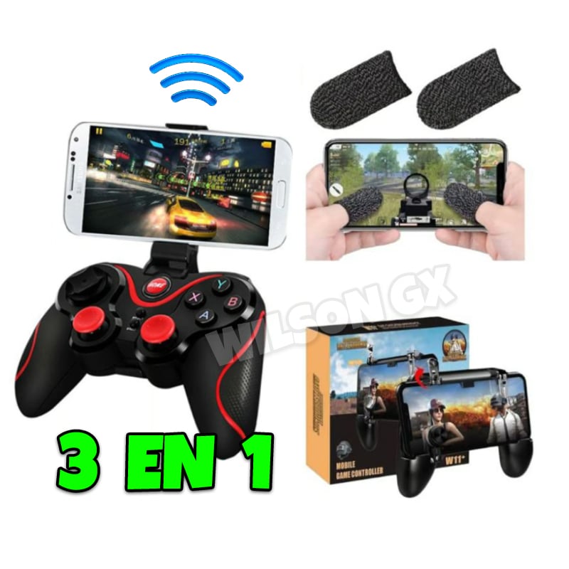 Mando para Celular Joystick Bluetooth Combo 3 en 1 Gatillo y Dedales ...