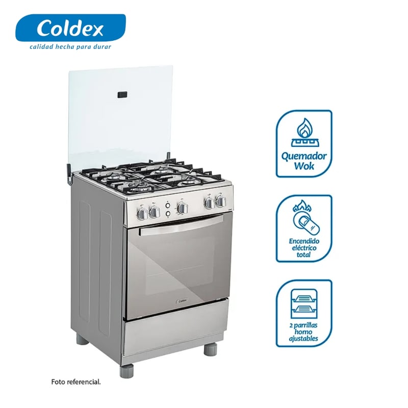 Cocina Coldex 4 hornillas CX641 Inox. COLDEX | falabella.com
