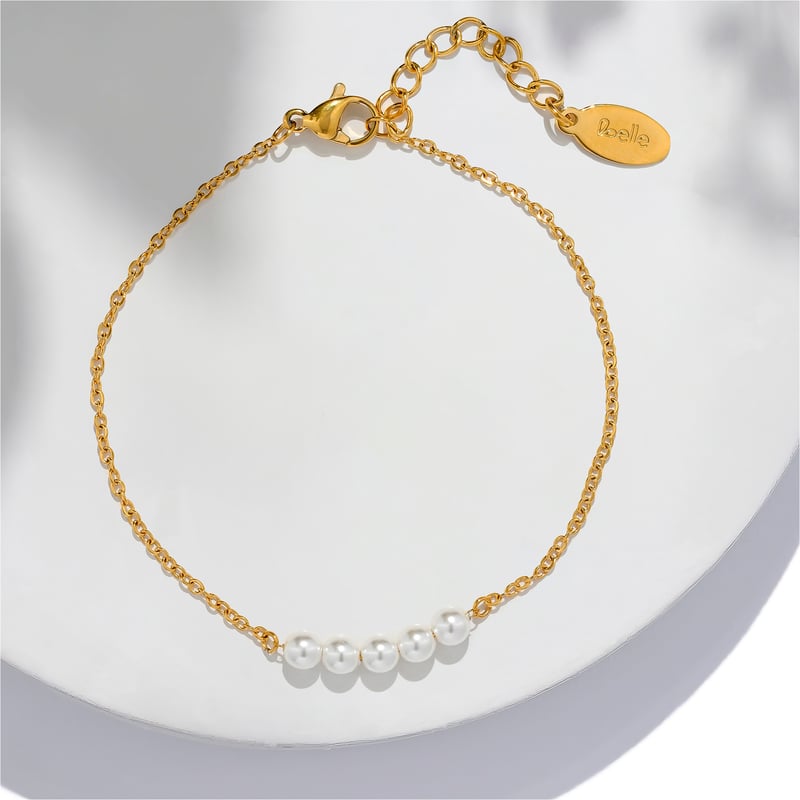 PULSERA SOFIA DORADO ACERO BELLE | falabella.com