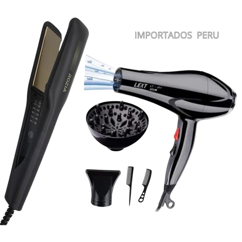 Plancha De Cabello Rozia Profesional Mas Secadora um Profesional ...