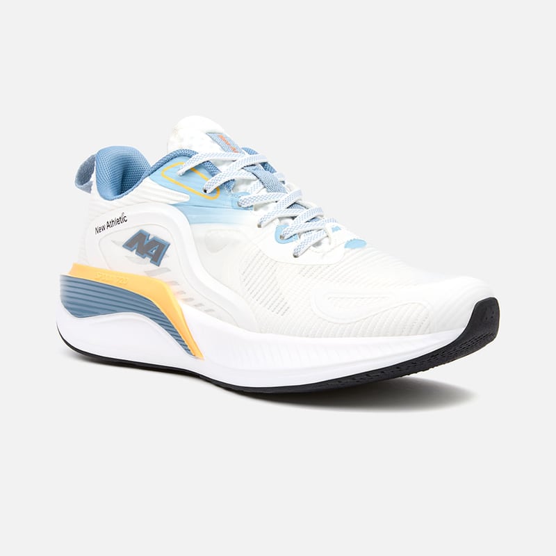 Zapatillas New Athletic Running Spoom75 Crema Con Azul Acero Hombre NEW ...