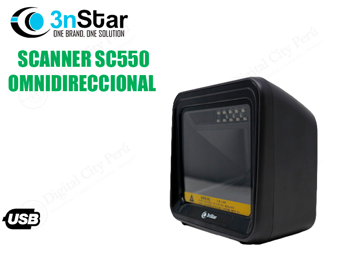 SCANNER DE CODIGOS DE BARRAS 3NSTAR SC550 2D1D OMNIDIRECCIONAL USB ...