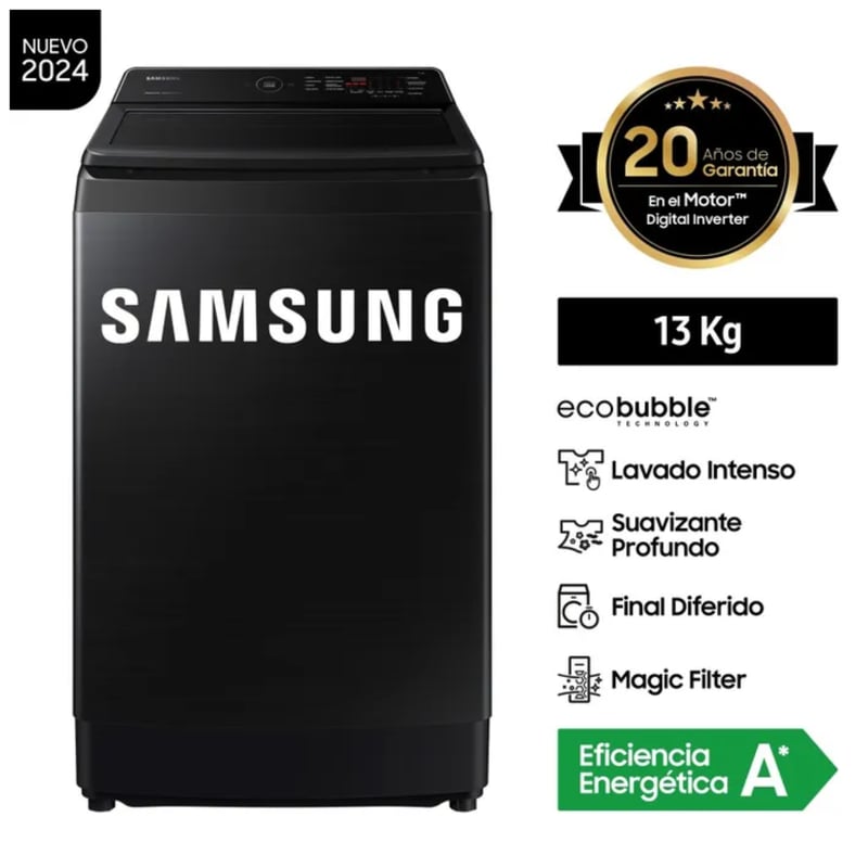 LAVADORA SAMSUNG WA13CG5441BV 13KG SAMSUNG | falabella.com