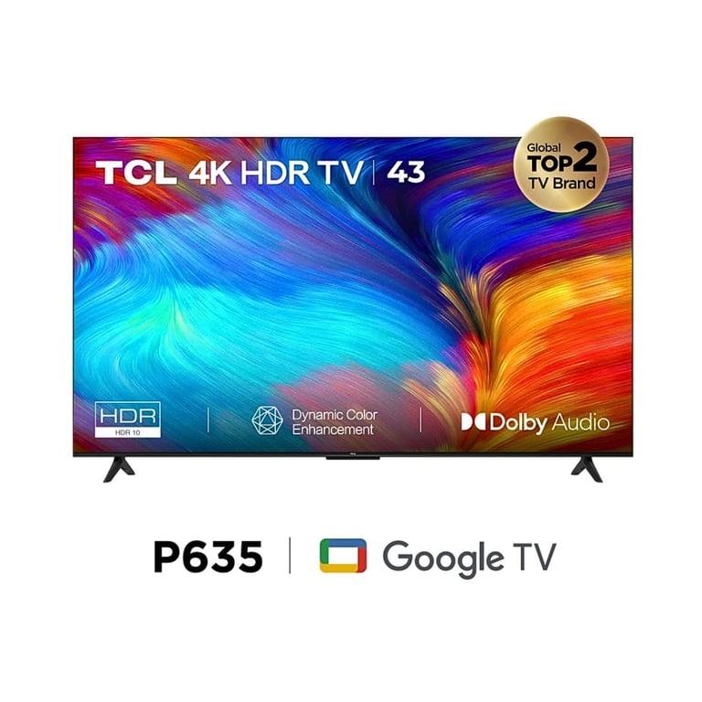Televisor TCL 43 pulg. Smart Tv 4K UHD Google Tv 43P635 TCL | falabella.com