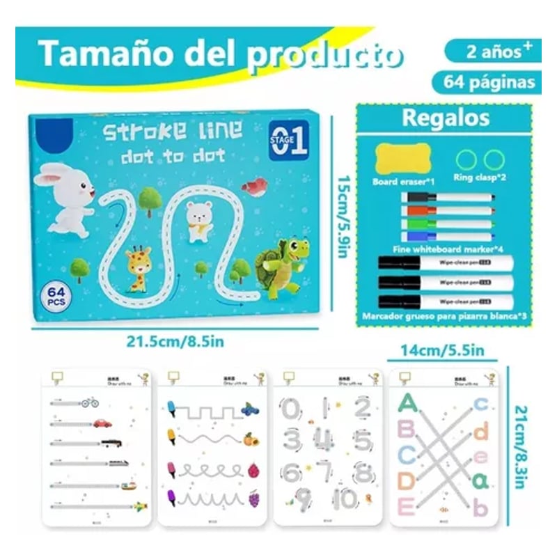 Libro de Trazo Stroke Line Montessori GENERICO | falabella.com